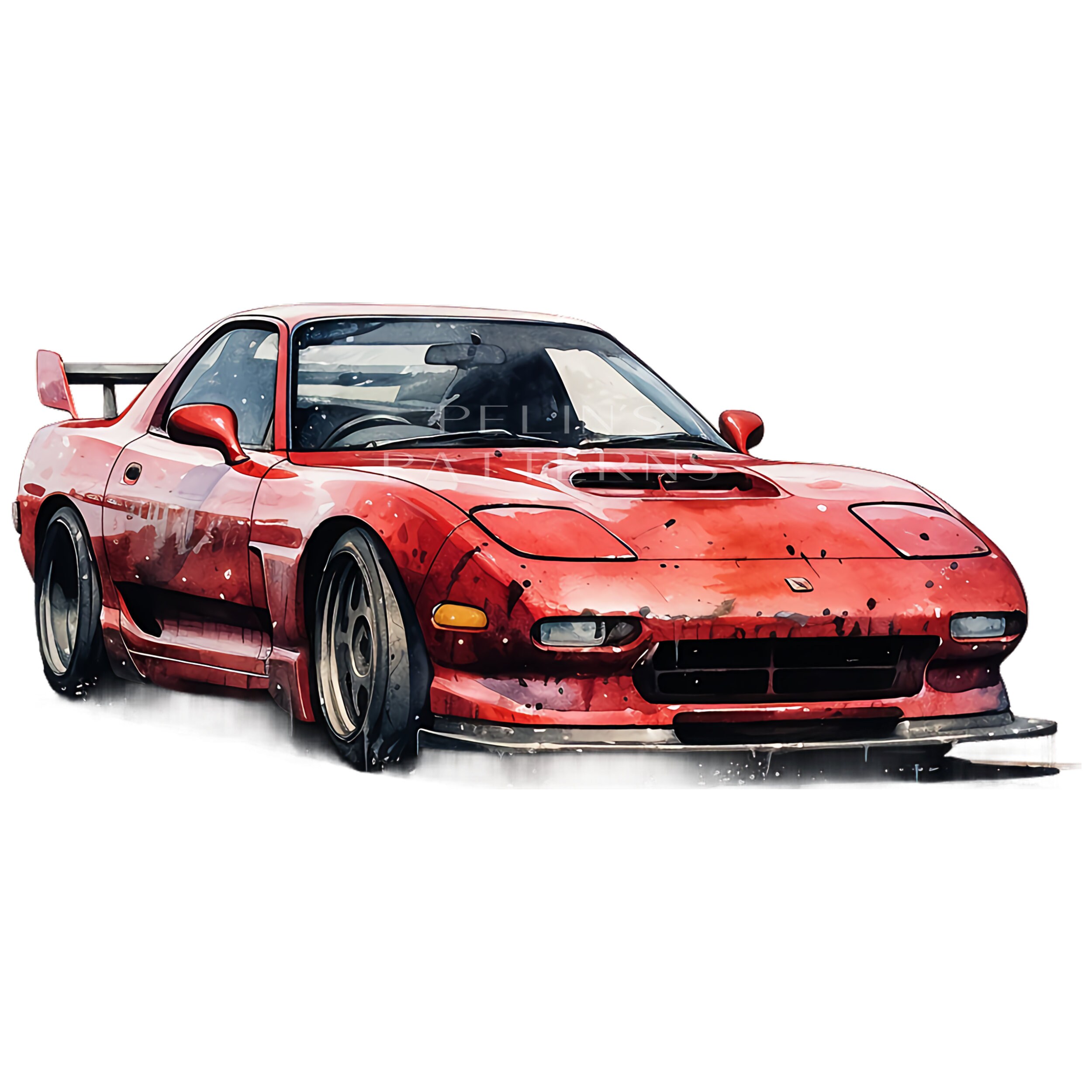Mazda RX-7 Clipart PNG - Etsy