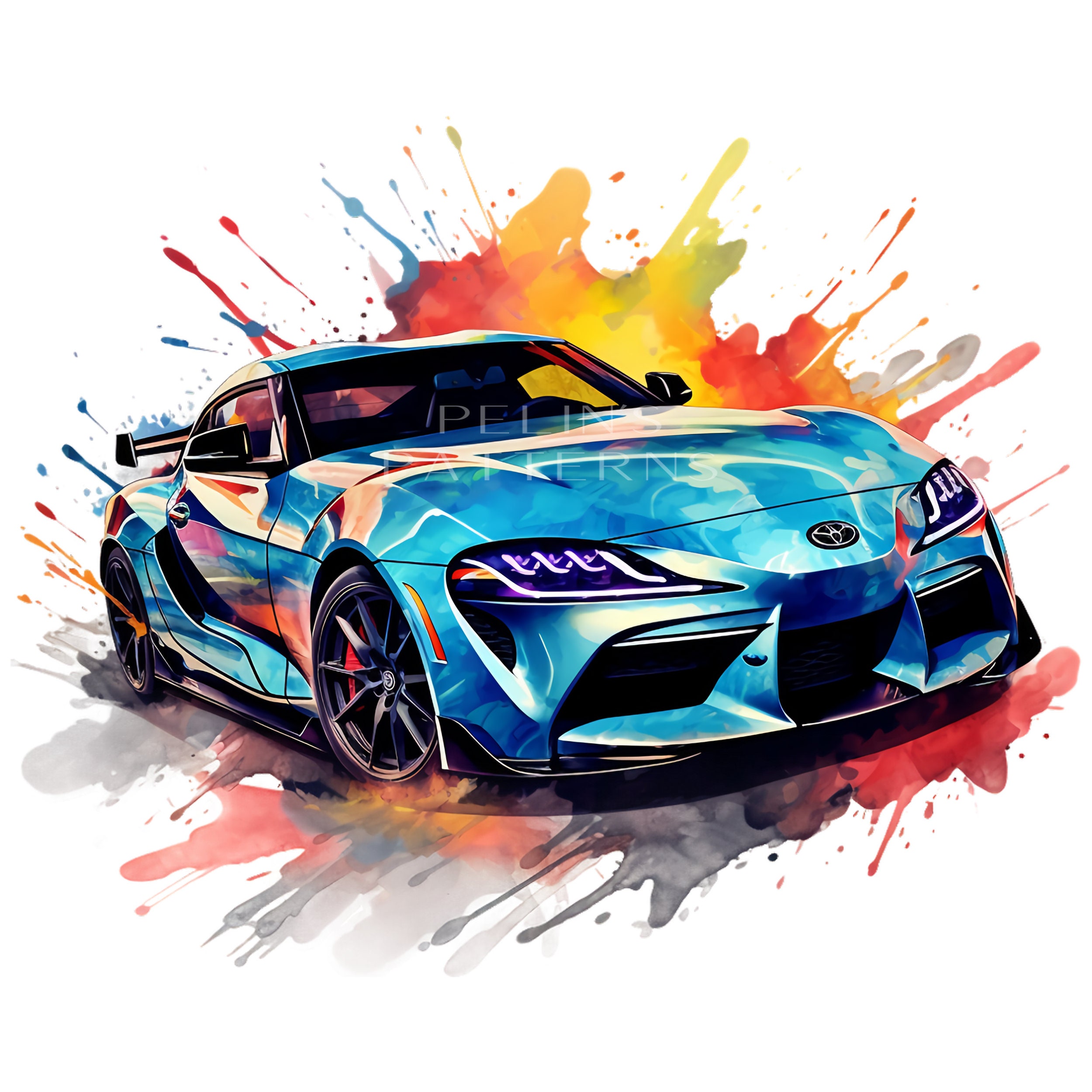 Toyota Supra Clipart PNG - Etsy