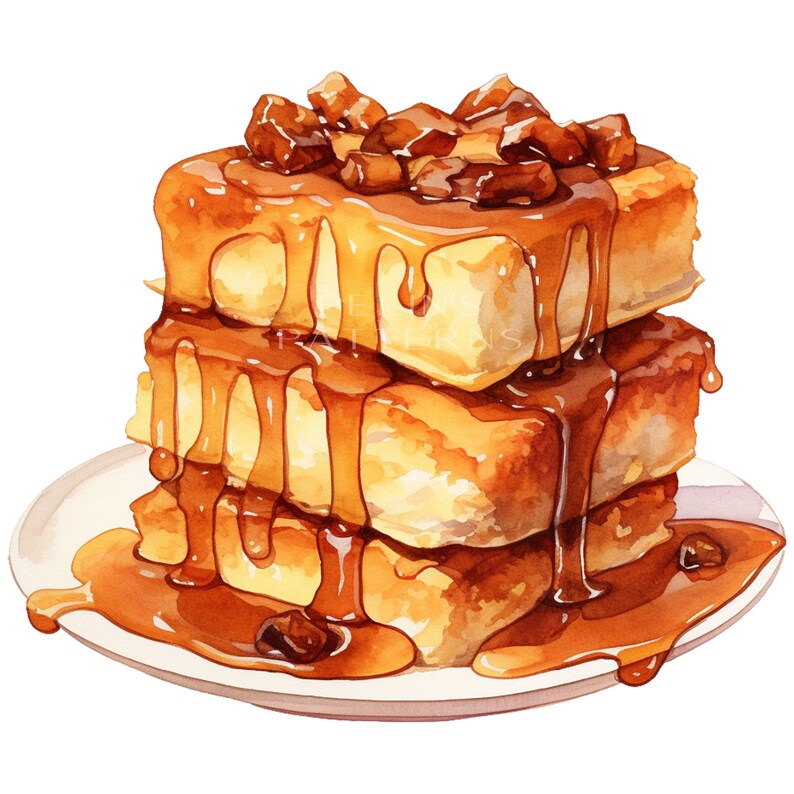 Bread Pudding Png Clipart - Etsy