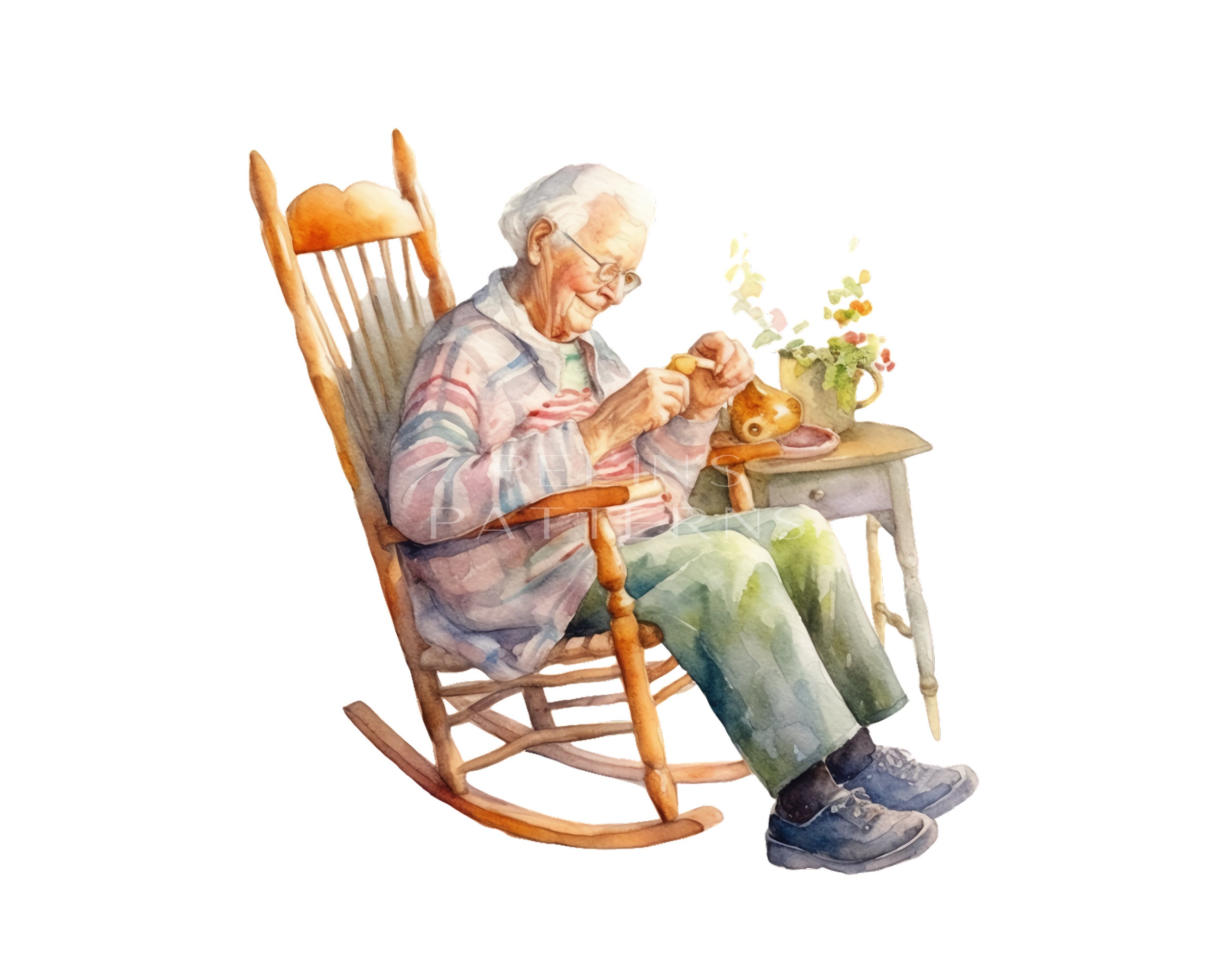 Porch Rocking Chair Clipart PNG PNG - Etsy