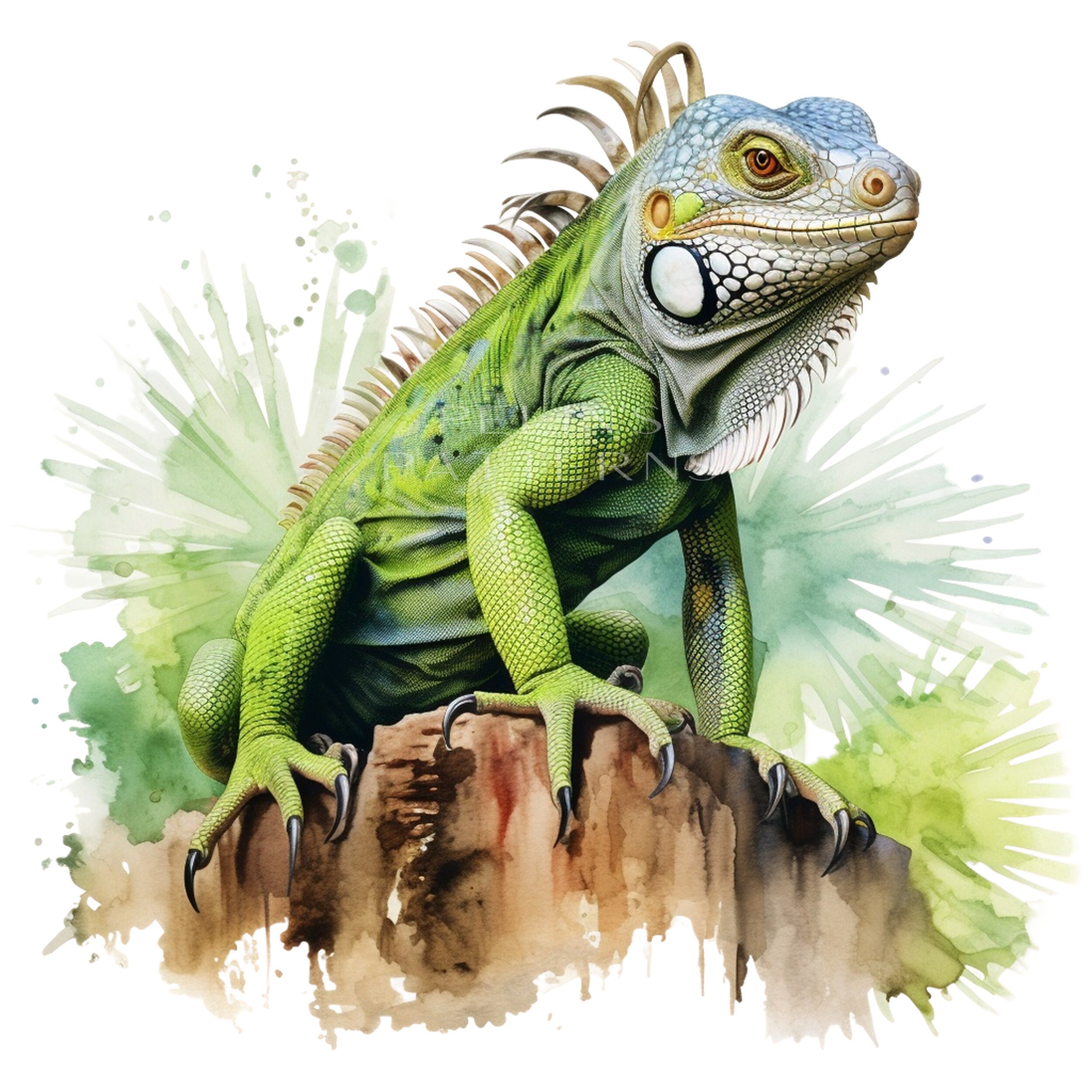 Iguana Clipart Png - Etsy