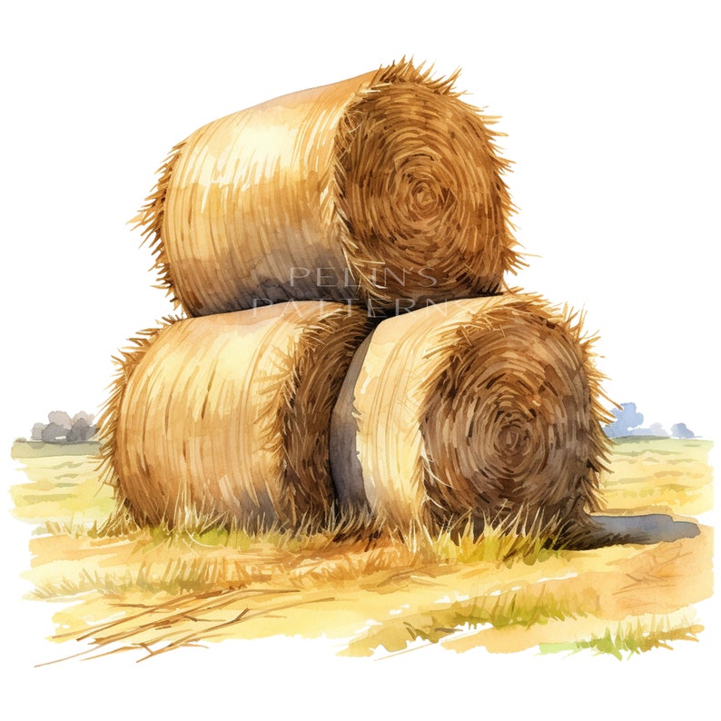 Hay Bale Png Clipart - Etsy