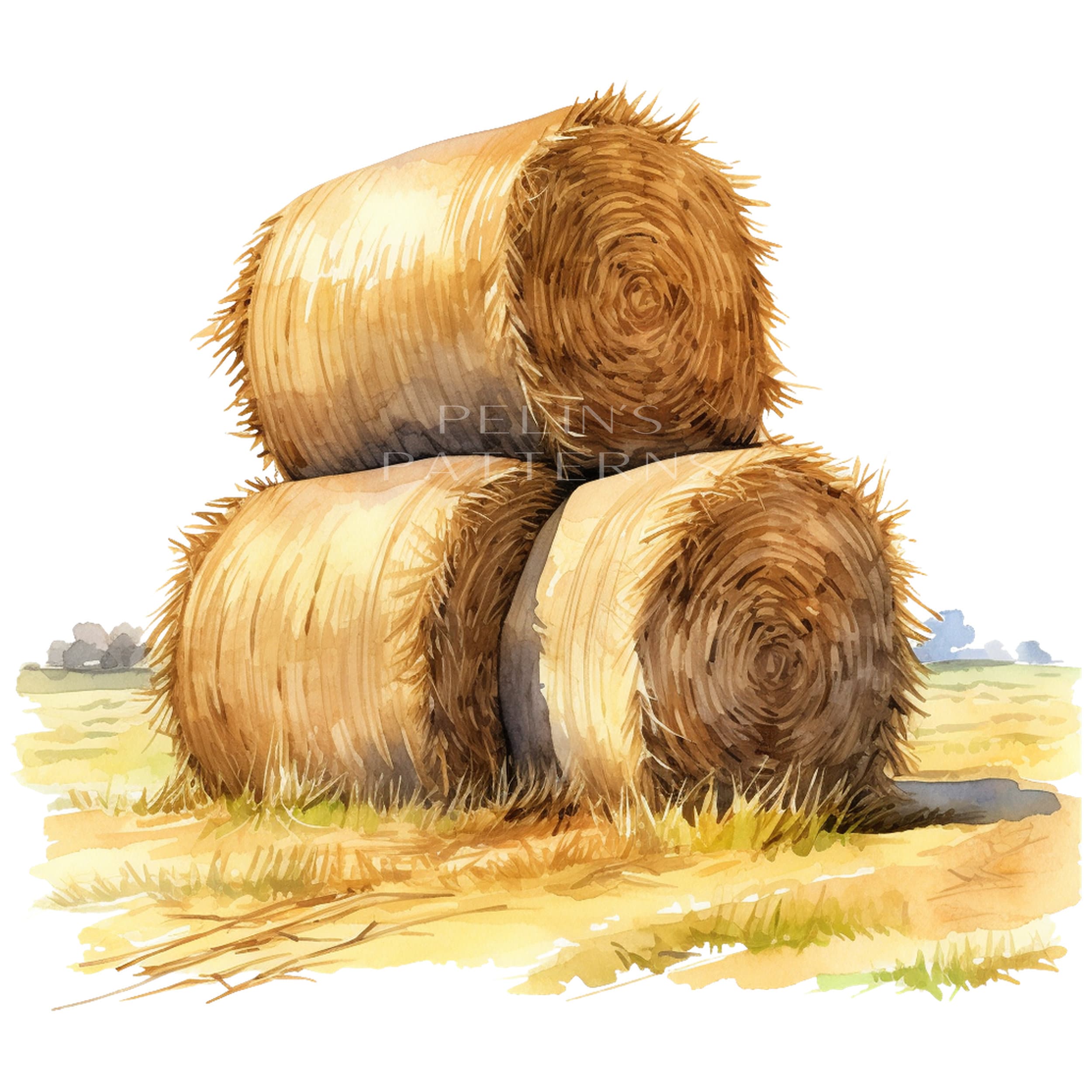 Hay Bale Png Clipart - Etsy