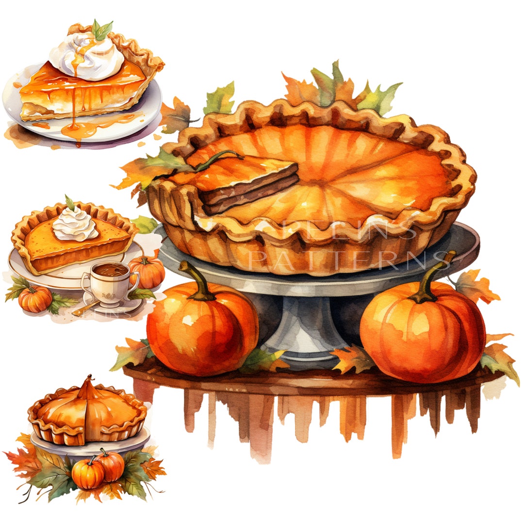 Pumpkin Pie Clipart Png - Etsy