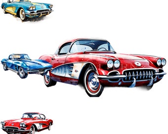 Corvette C6 Silhouette Vector File - Etsy