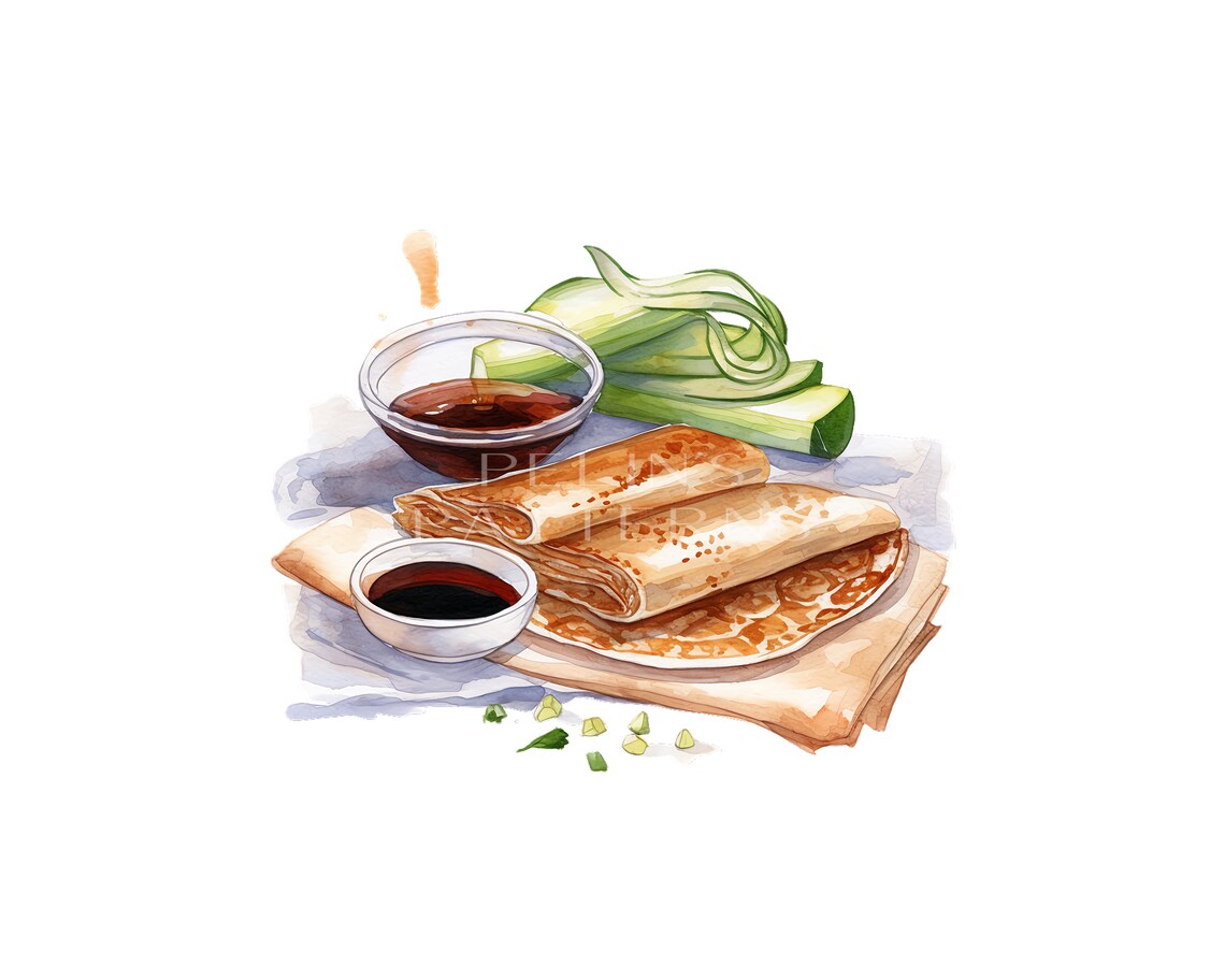 Peking Duck Watercolor Clipart PNG - Etsy