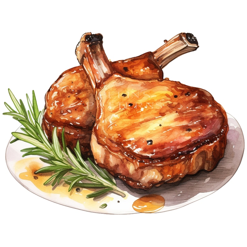 Pork Chops Png Clipart - Etsy