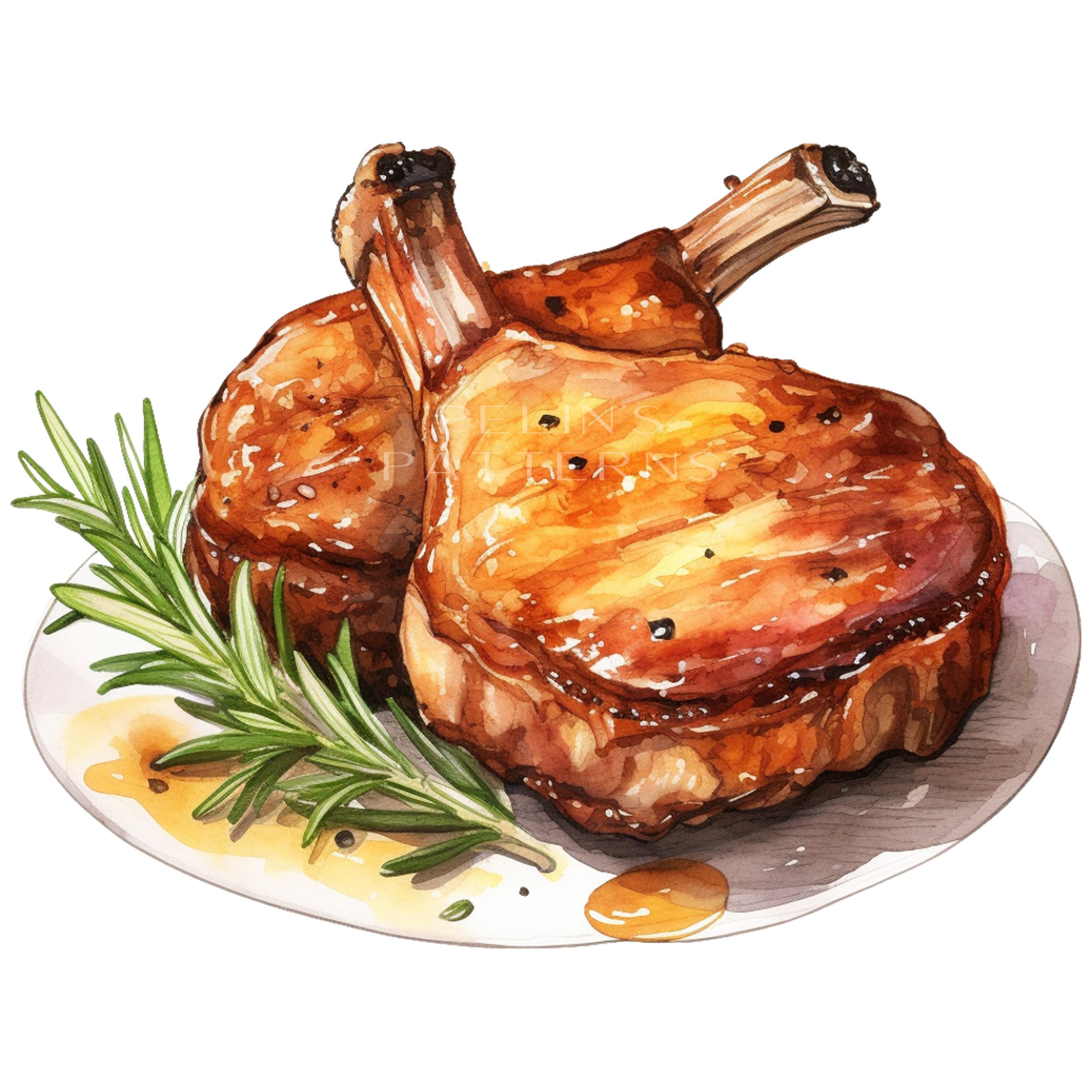 Pork Chops Png Clipart - Etsy