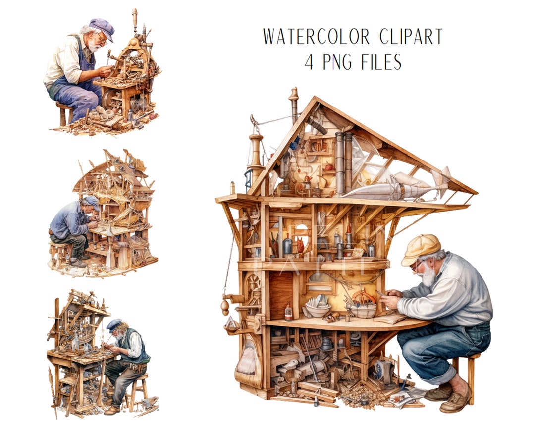 Nautical Clipart Png Shipwright at Work Clipart - Etsy