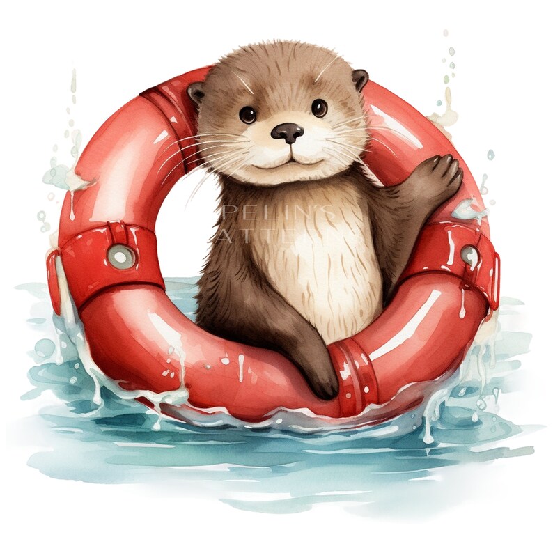 Otter Png Clipart - Etsy