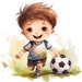Watercolor Soccer Clipart PNG - Etsy