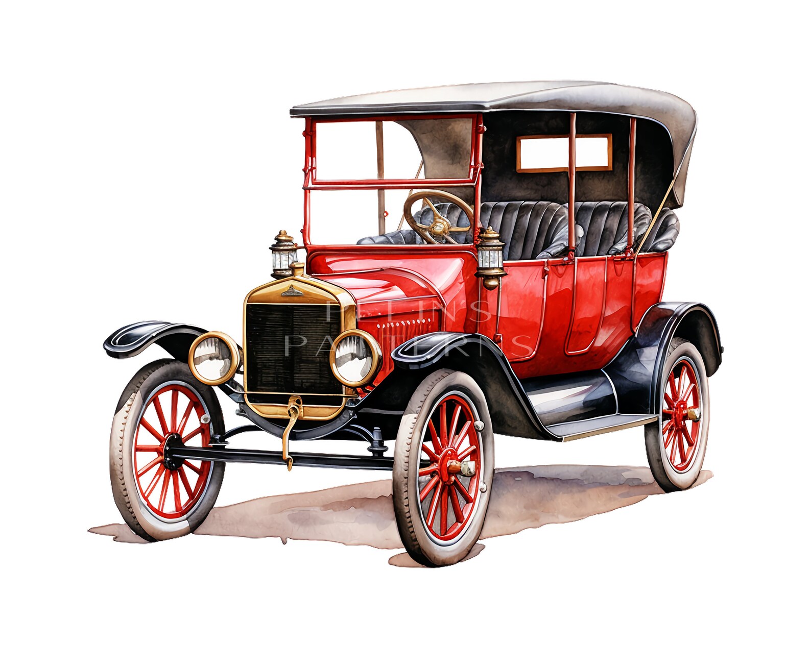 Classic Model T Ford Clipart PNG - Etsy