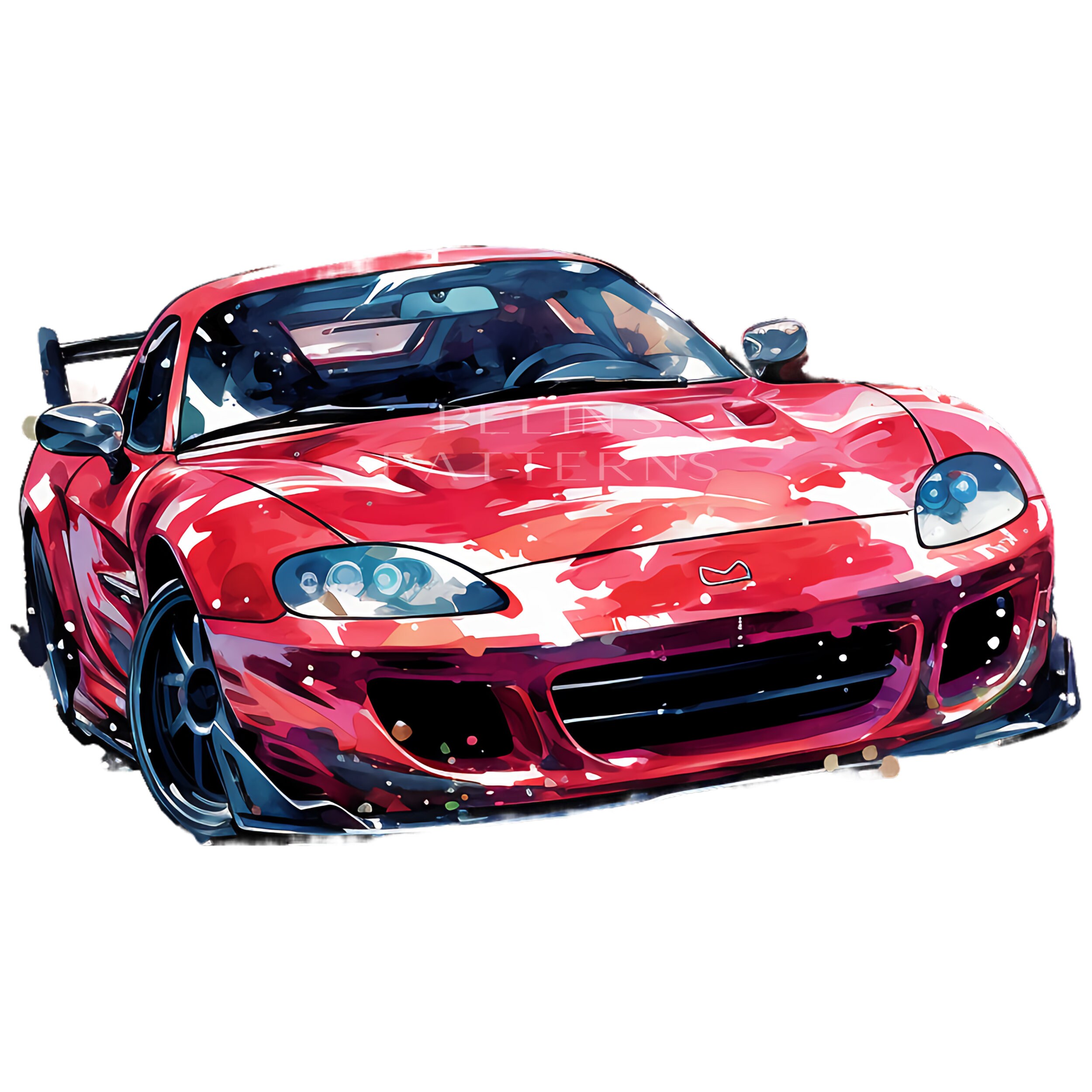 Mazda RX-7 Clipart PNG - Etsy