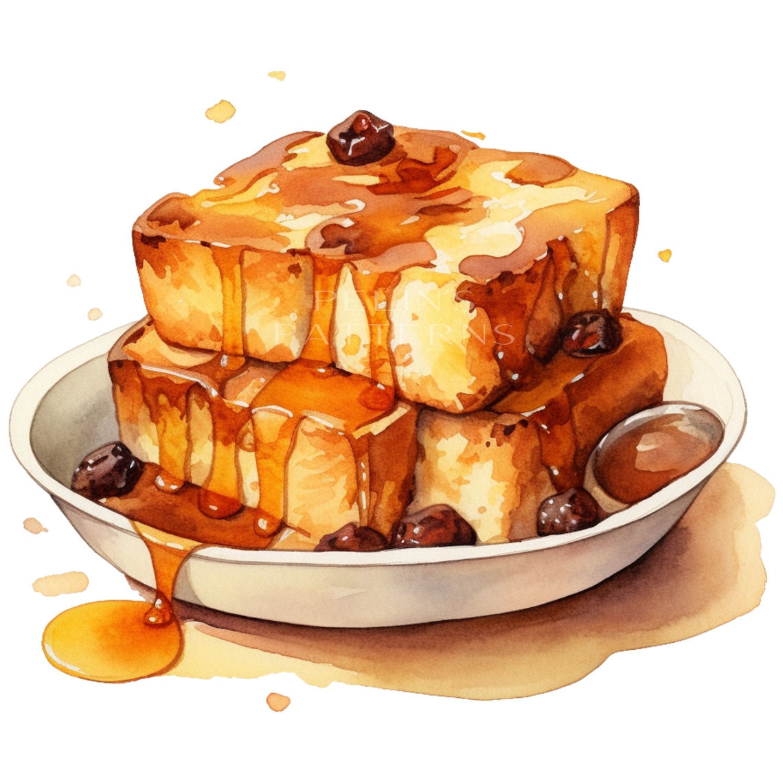 Bread Pudding Png Clipart - Etsy
