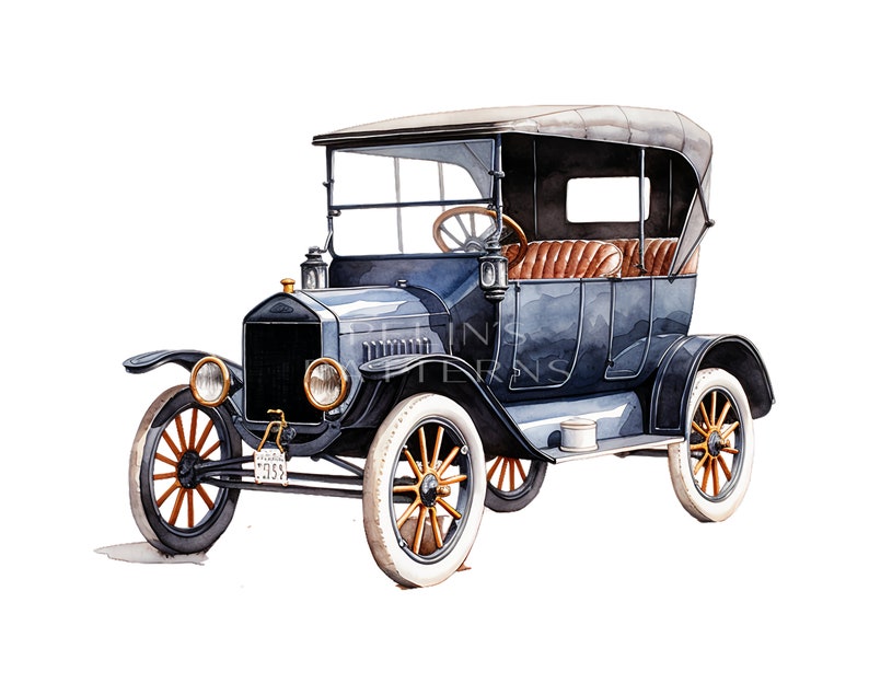 Classic Model T Ford Clipart PNG - Etsy