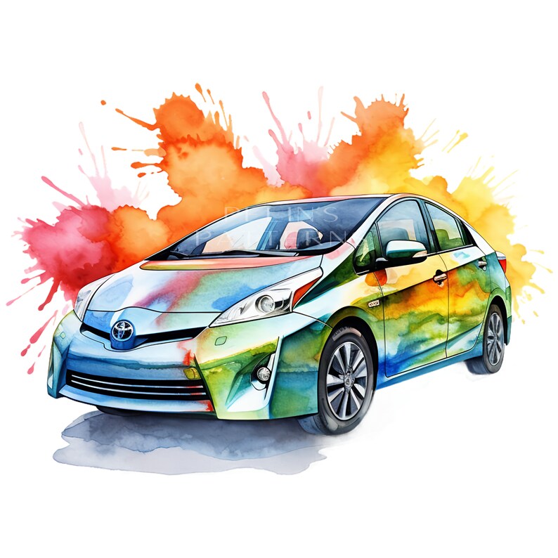Toyota Prius Clipart PNG - Etsy