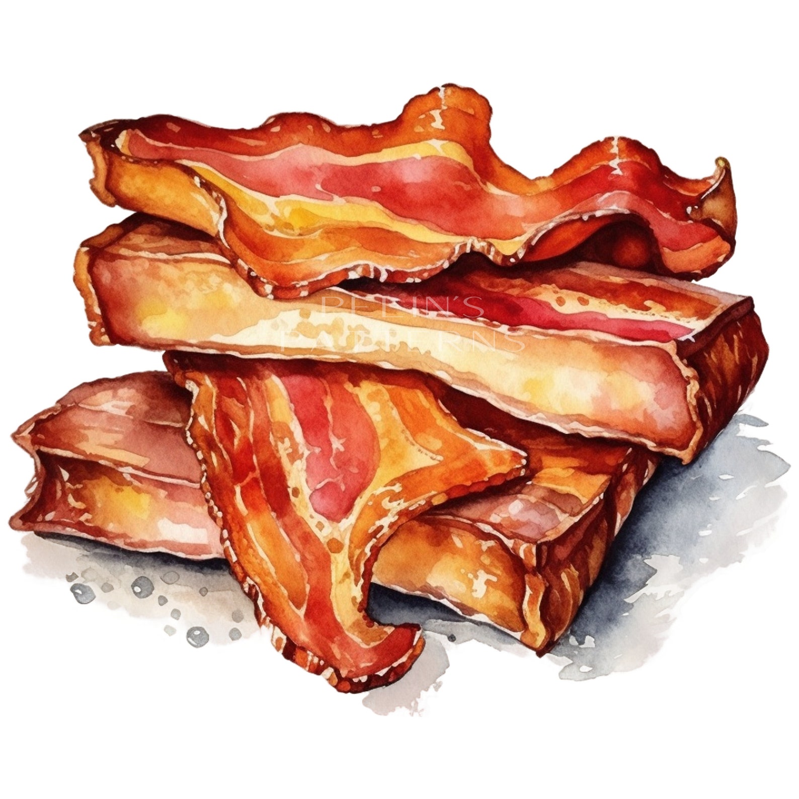 Bacon Clipart Png - Etsy