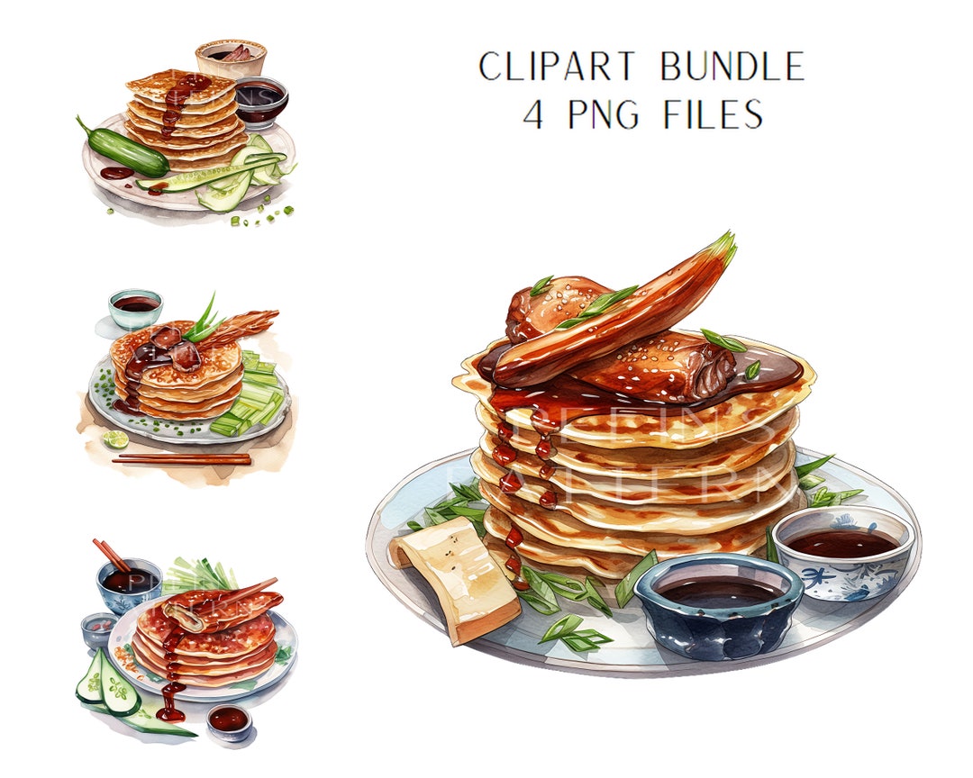 Peking Duck Watercolor Clipart PNG - Etsy