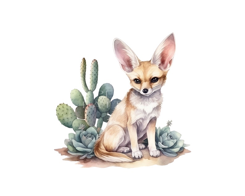 Fennec Fox Clipart PNG - Etsy