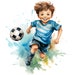 Watercolor Soccer Clipart PNG - Etsy
