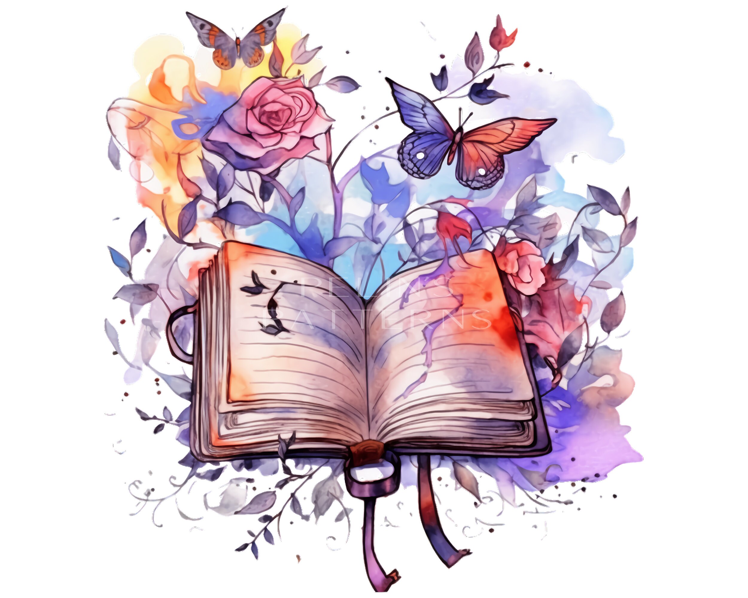 Floating Spellbook Clipart PNG - Etsy