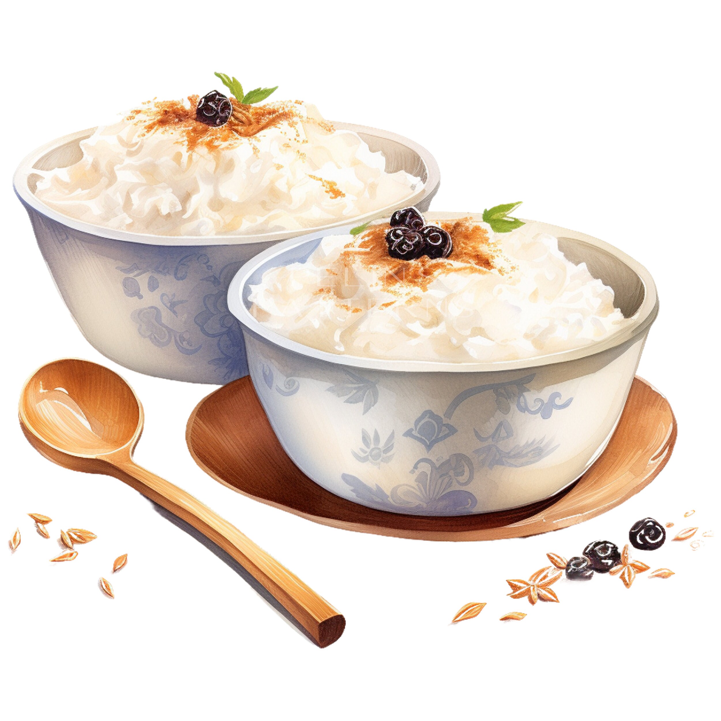 Rice Pudding Png Clipart - Etsy