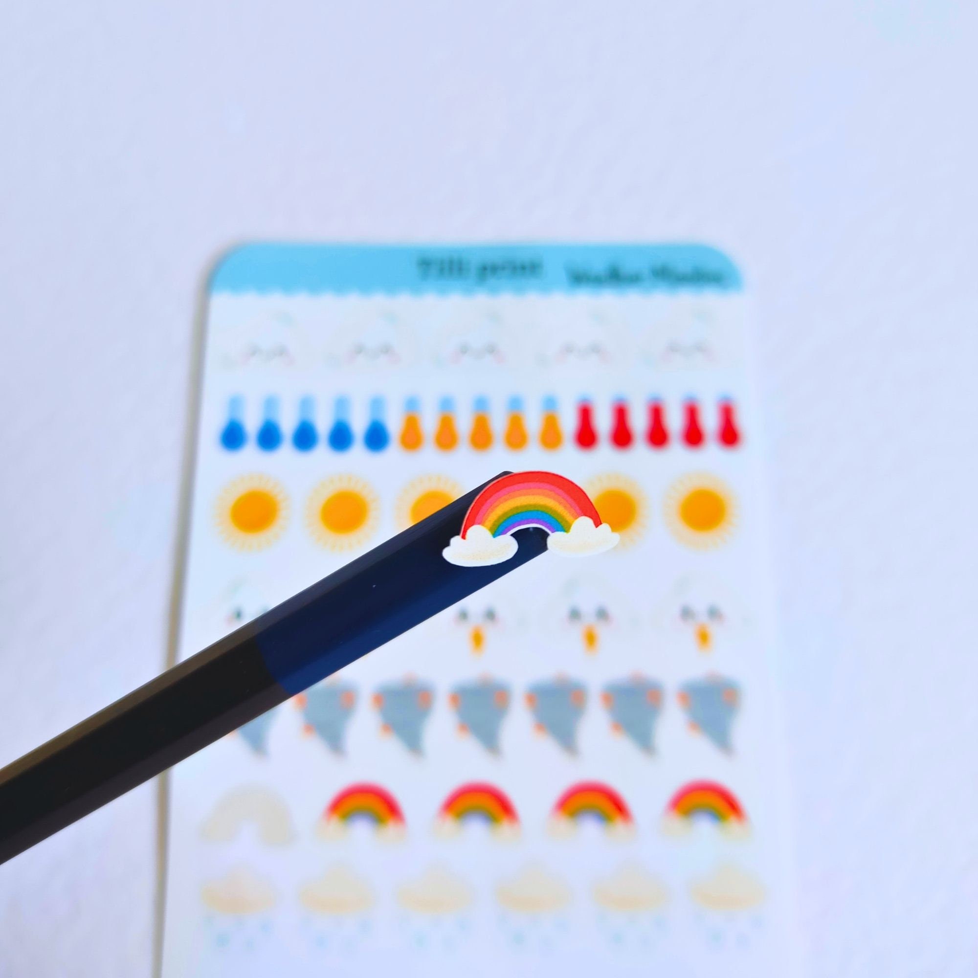 Sticker Sheet Weather Moodies Planner Stickers Book - Etsy