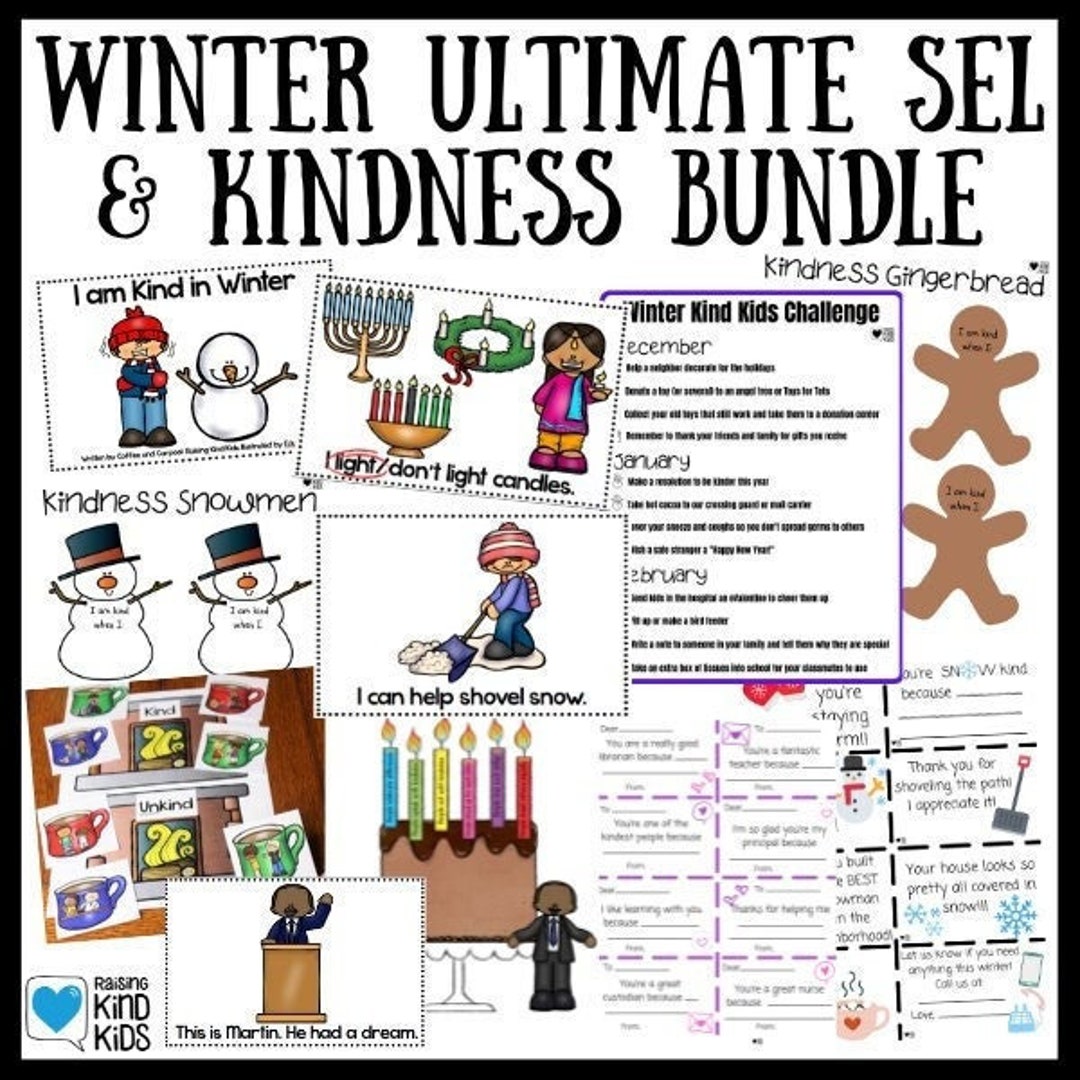 Winter Ultimate Kindness and SEL Bundle for Winter Character Ed - Etsy