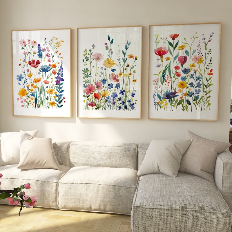 Modern Flower Art - Etsy