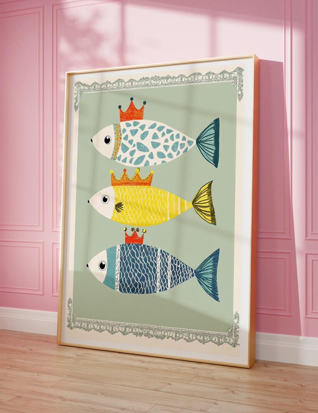 Vibrant Fish Art Printable | Modern Nursery Decor | Instant Digital ...
