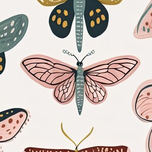 Boho Butterflies Print Butterfly Art Vintage Decor Digital Print ...