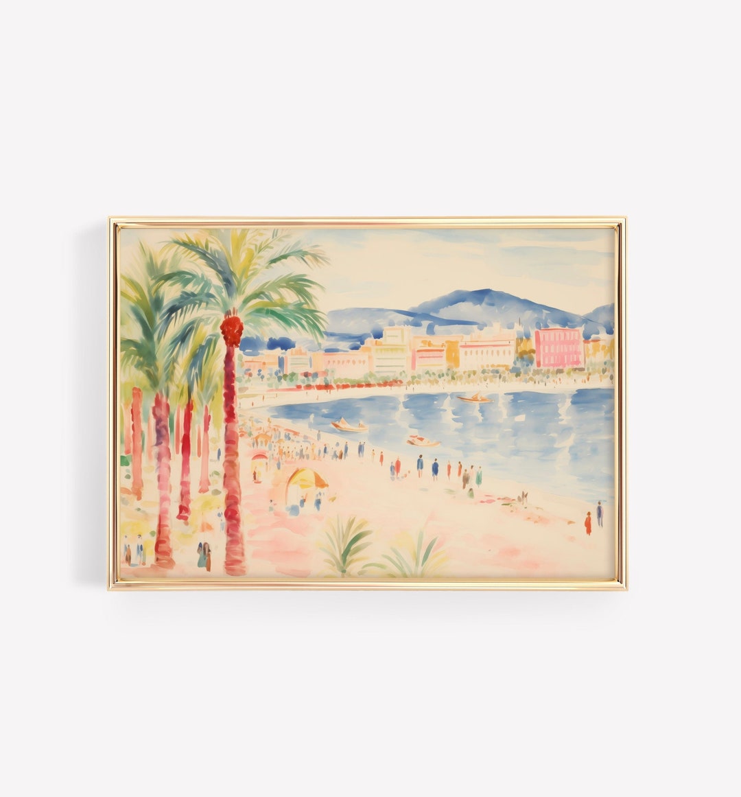 Multicolor Beach Seascape Painting | Downloadable Print | Matisse ...