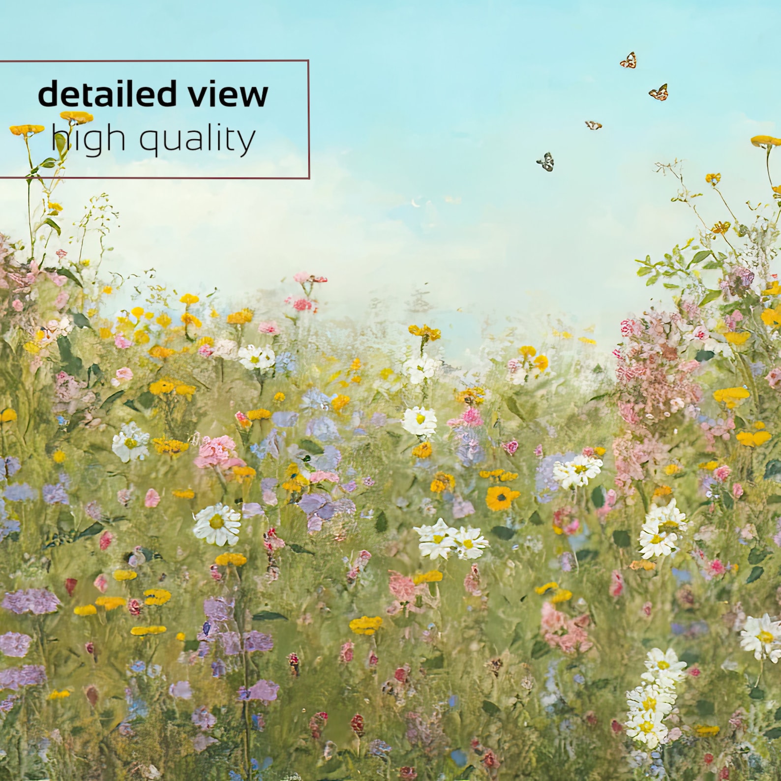 Printable Wildflower Field Landscape Print Printable Flower - Etsy