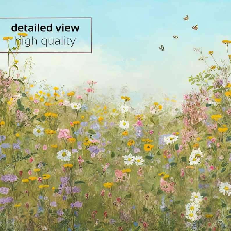 Printable Wildflower Field Landscape Print Printable Flower - Etsy