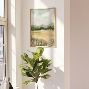 Farmhouse Printable Art, Watercolor Spring Art, Flower Field Print ...