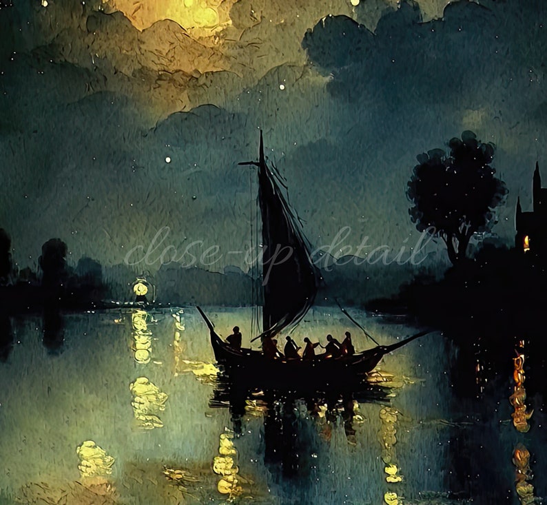 Night Landscape Art Printable Wall Art Print Stargazing Landscape at ...