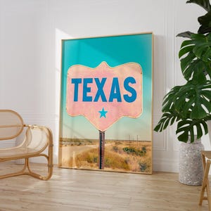 Vintage Texas Sign Print | Rustic Wall Decor Art | Texas Home Decor ...