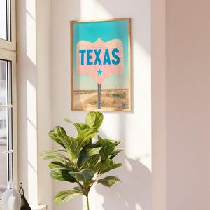 Vintage Texas Sign Print | Rustic Wall Decor Art | Texas Home Decor ...