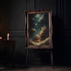 Digital Print of a Vintage Painting of the Stars | Celestial Print ...