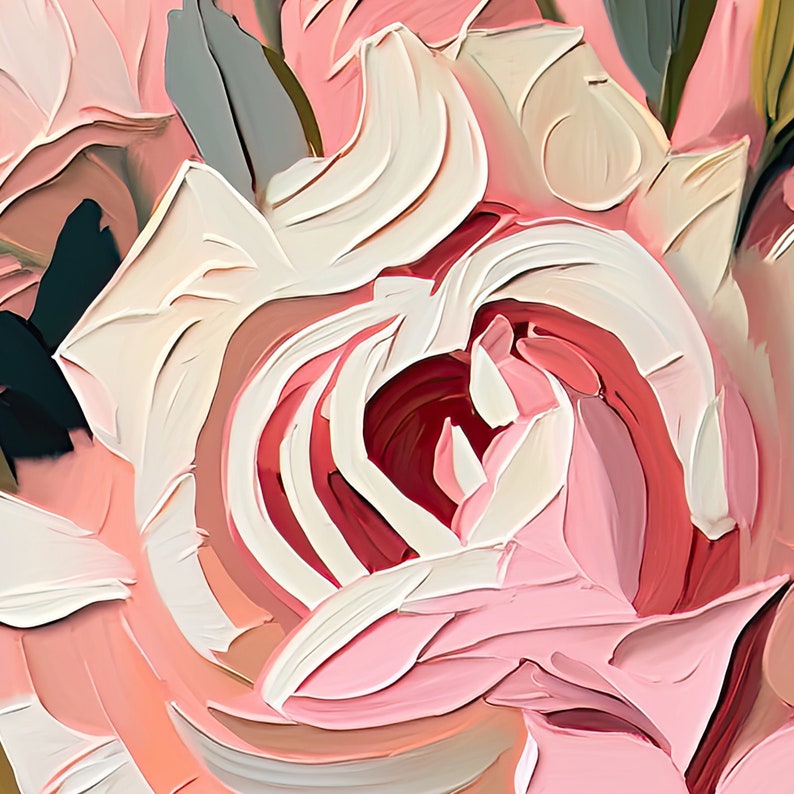 Modern Rose Flower Print Floral Still Life Art Printable - Etsy