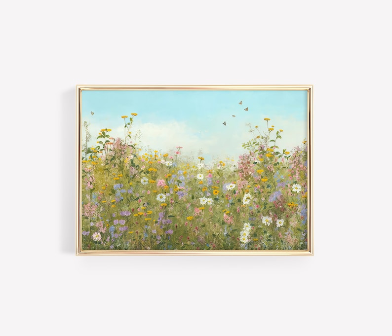 Printable Wildflower Field Landscape Print Printable Flower - Etsy