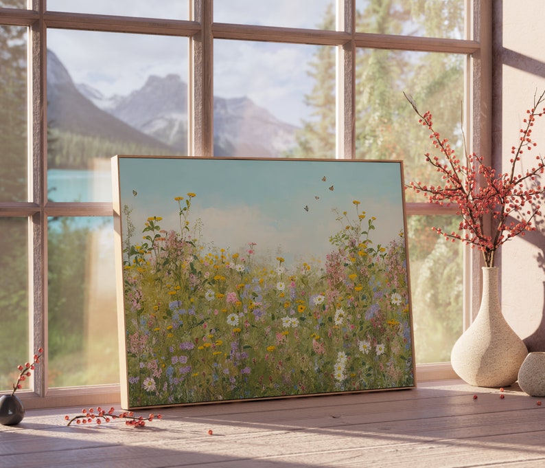 Printable Wildflower Field Landscape Print Printable Flower - Etsy