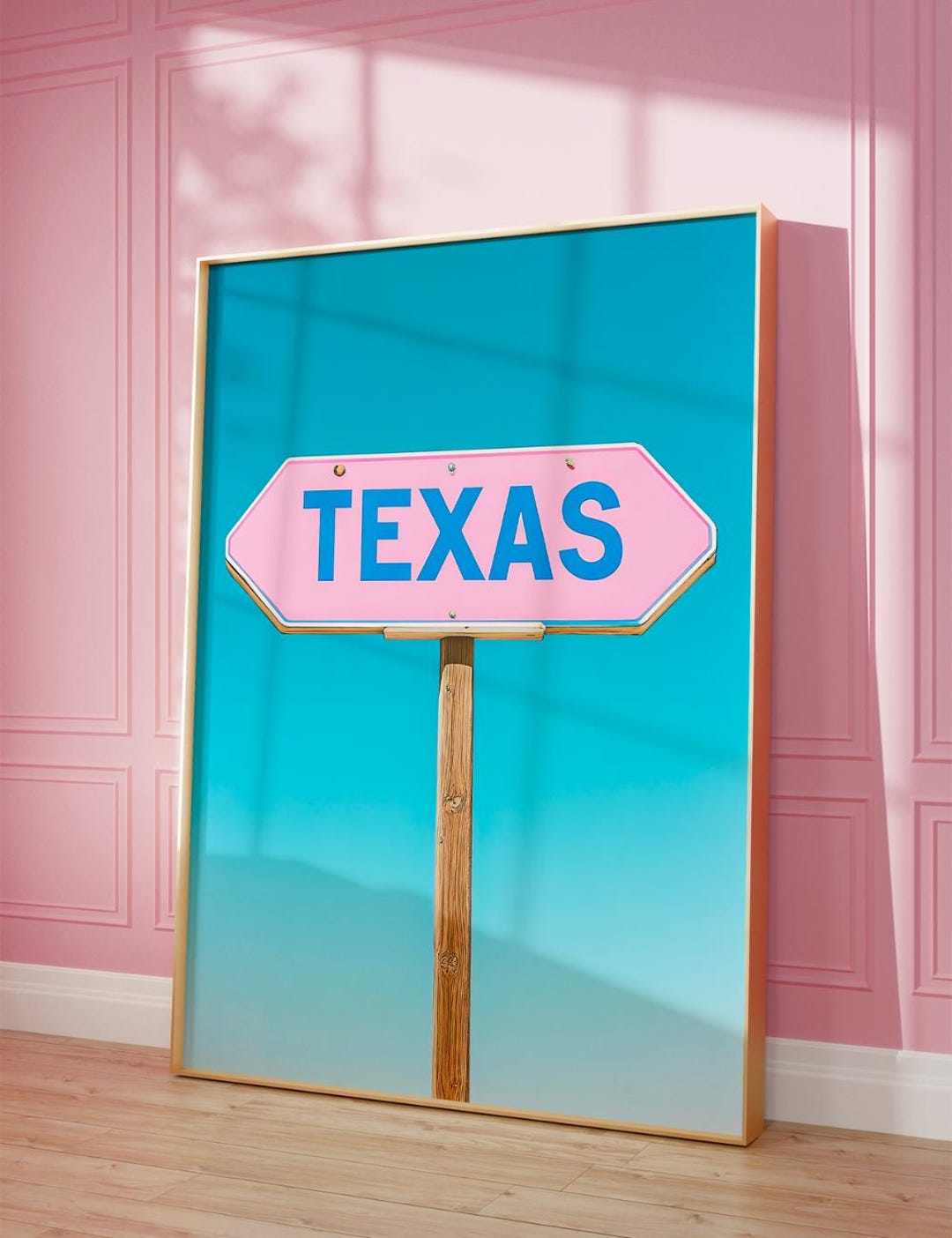 Vintage Texas Sign Print | Rustic Wall Decor Art | Texas Home Decor ...