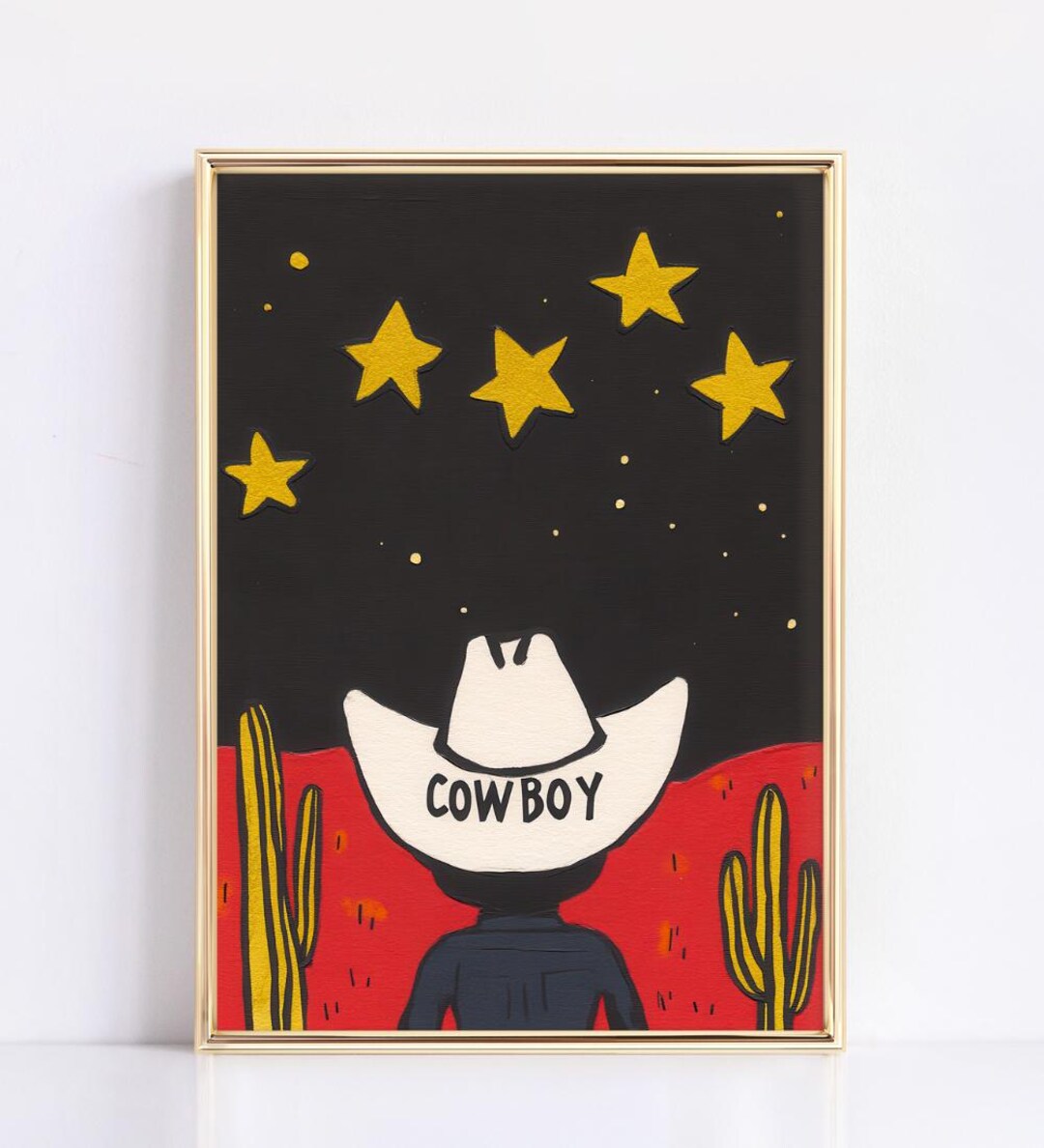 Retro Wild West Cowboy Poster | Vintage Western Art Print | Rustic ...