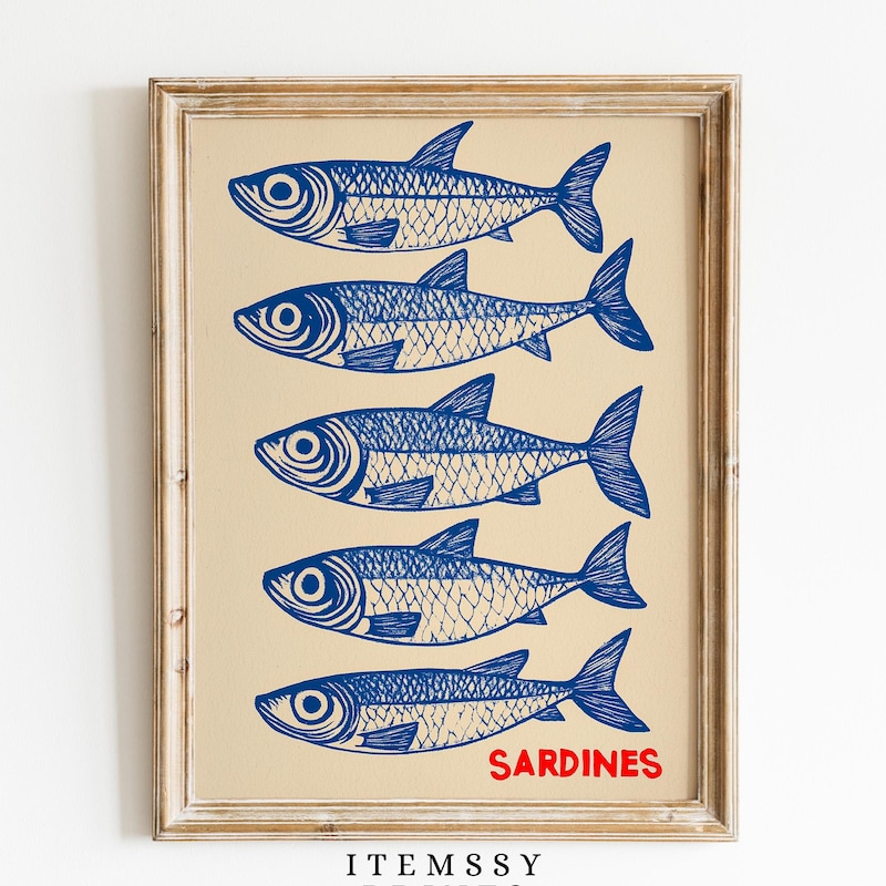 Vintage Fish Poster - Etsy