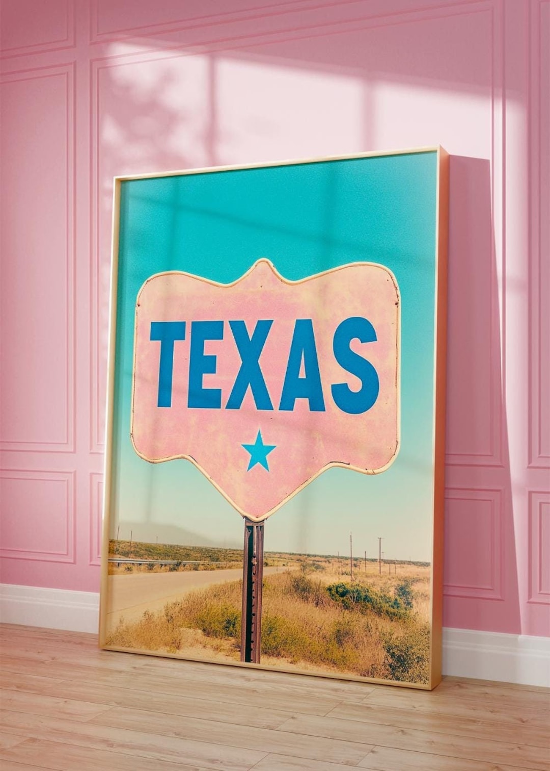 Vintage Texas Sign Print | Rustic Wall Decor Art | Texas Home Decor ...
