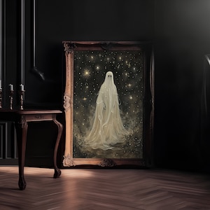 Celestial Ghost Print | Victorian Gothic Vibes | Cute Horror Goth Wall ...
