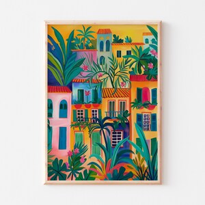 Vibrant Colorful Mexican Art Print | Bright Printable Wall Art ...