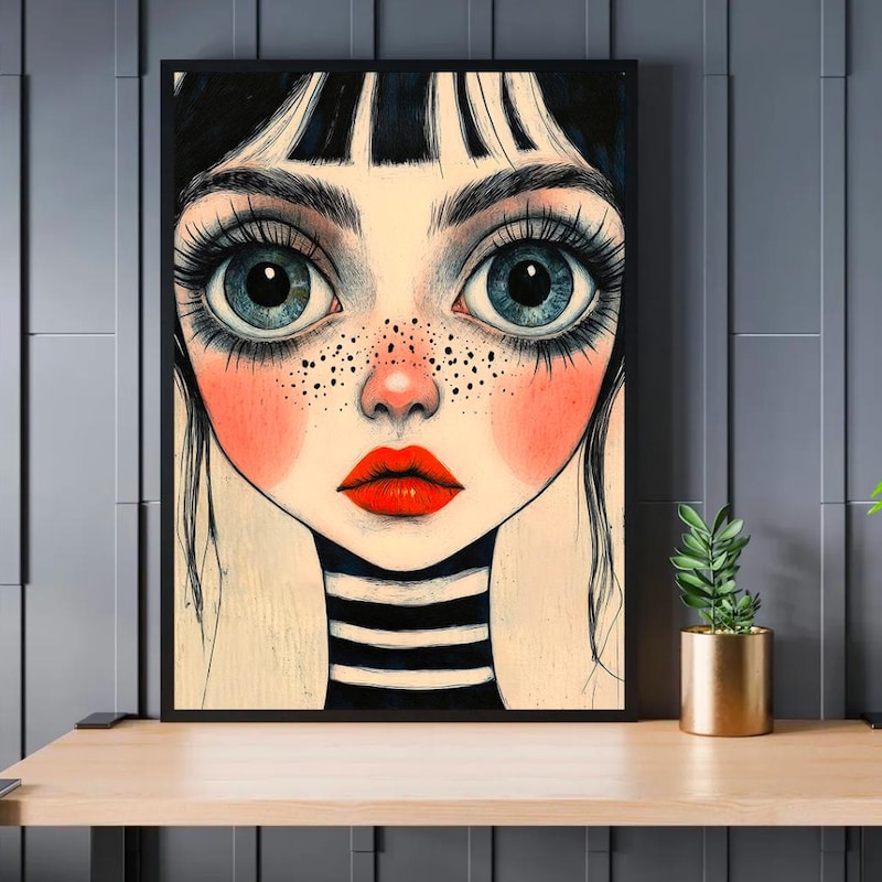 Big Eyes Painting - Etsy