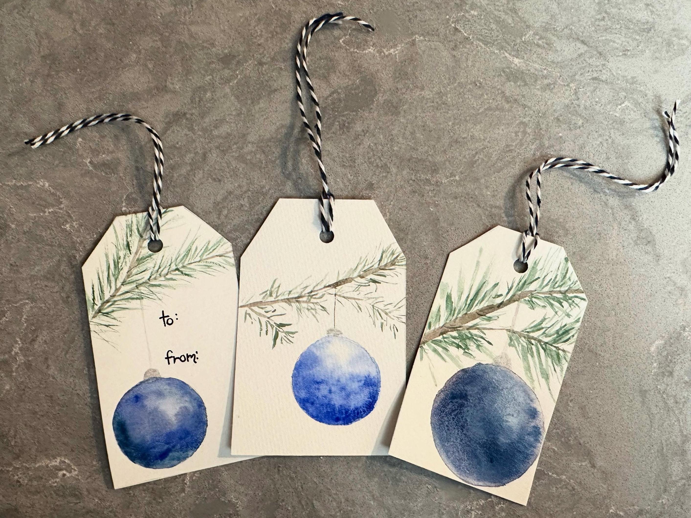 Hand Painted Watercolor Holiday Gift Tags - Etsy